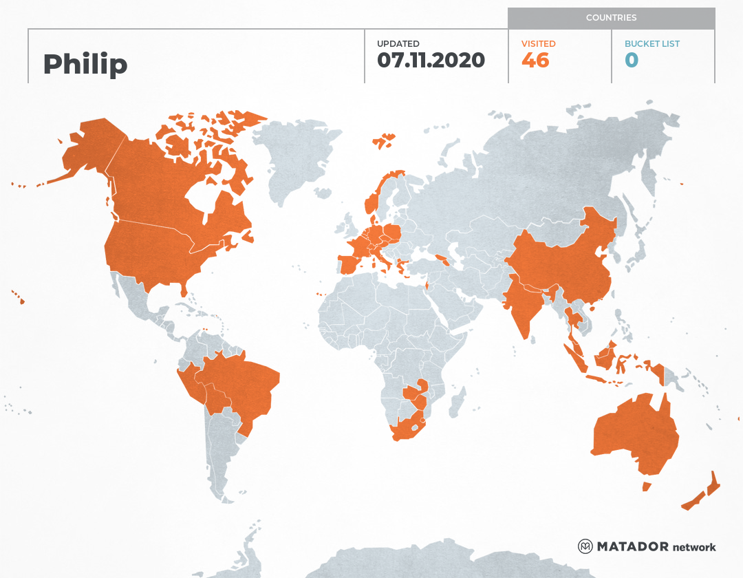 Philip’s Travel Map – Matador Network