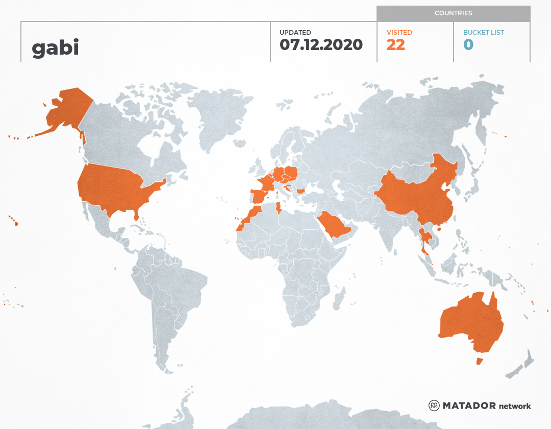 Gabi’s Travel Map – Matador Network