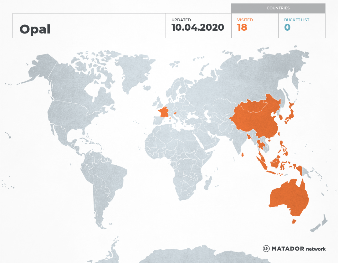 Opal’s Travel Map – Matador Network