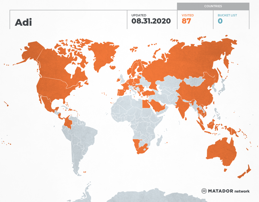 Adi’s Travel Map – Matador Network
