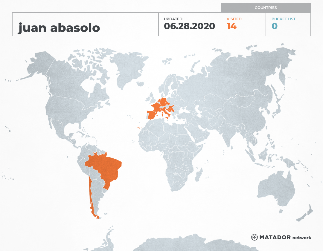 Juan Abasolo’s Travel Map – Matador Network