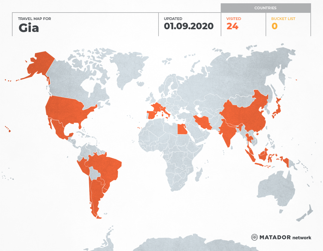 Gia’s Travel Map – Matador Network