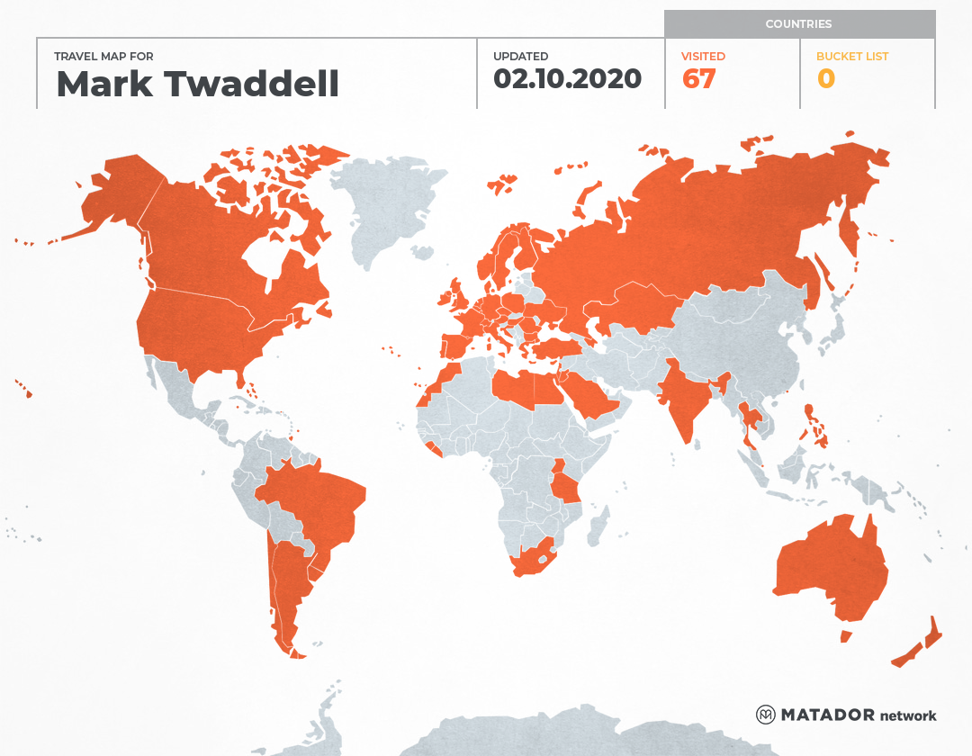 Mark Twaddell’s Travel Map – Matador Network