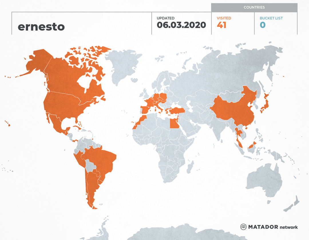 Ernesto’s Travel Map – Matador Network