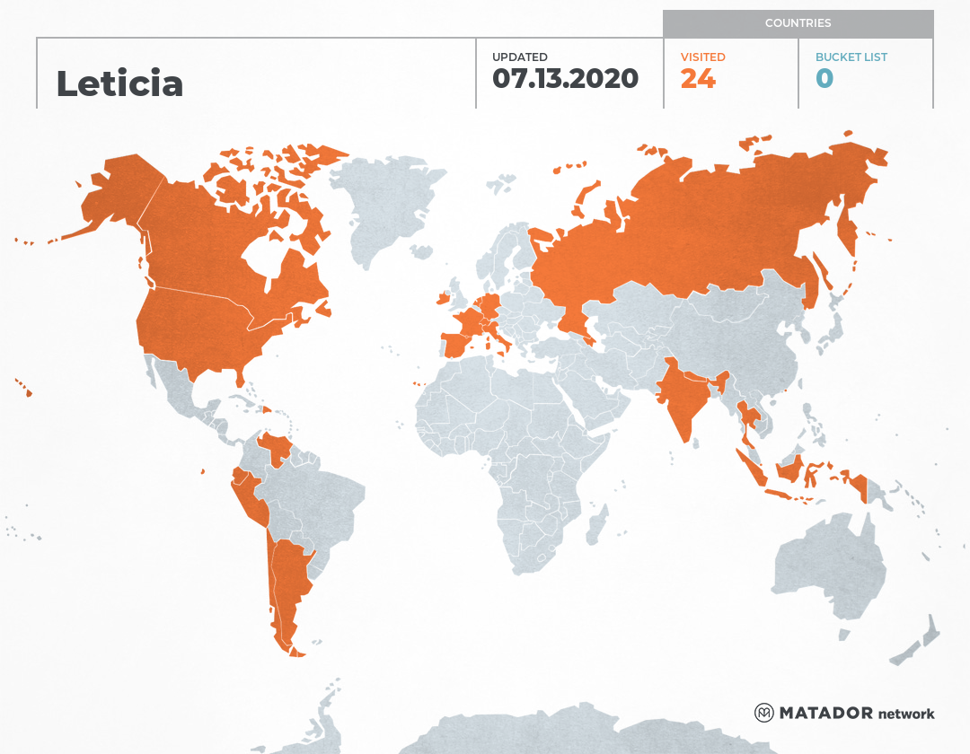 Leticia’s Travel Map – Matador Network