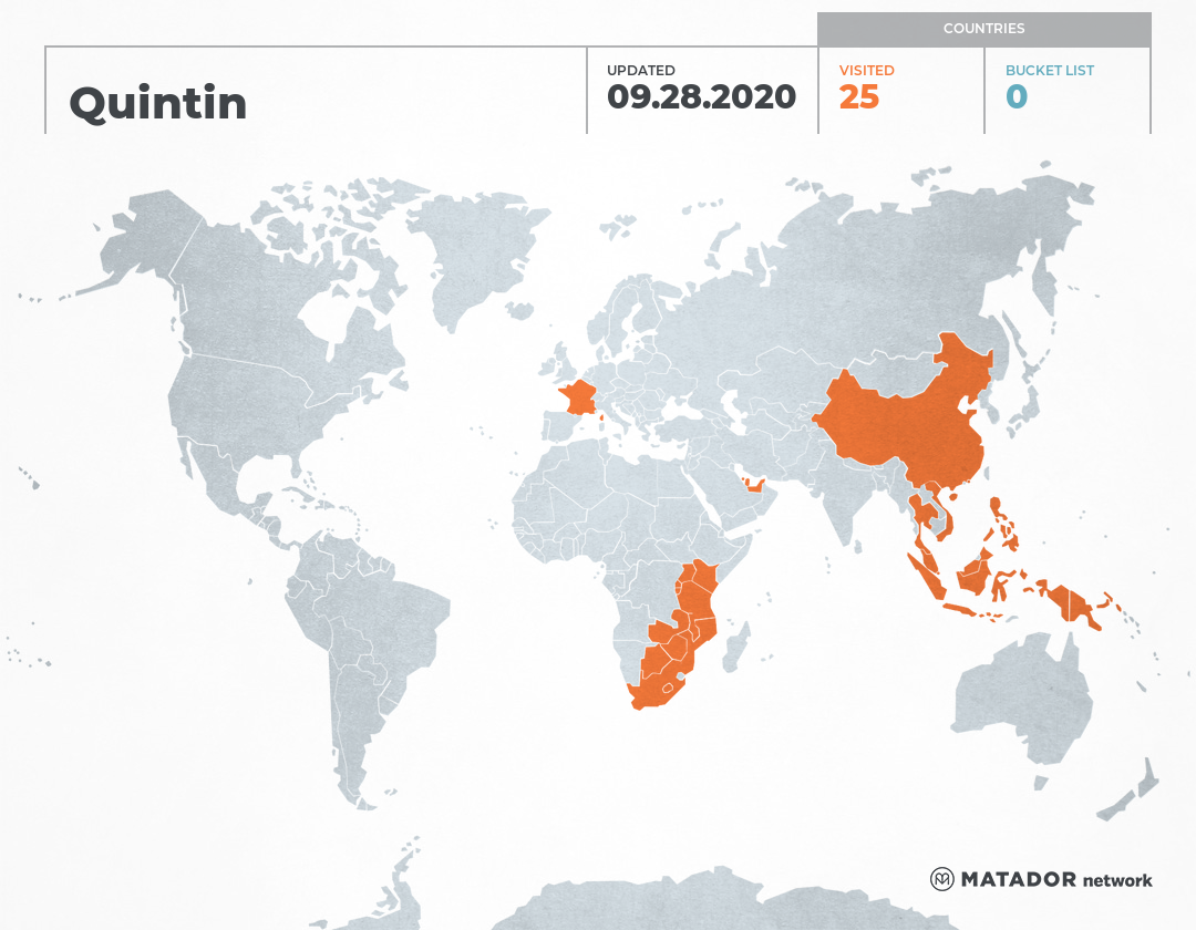 Quintin’s Travel Map – Matador Network