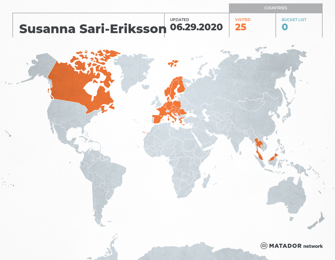 Susanna Sari-Eriksson’s Travel Map – Matador Network