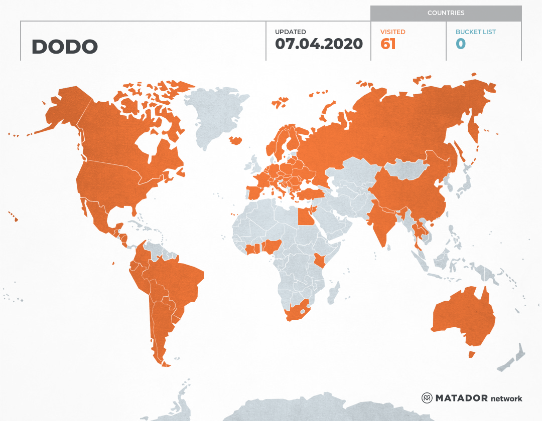 DODO’s Travel Map – Matador Network
