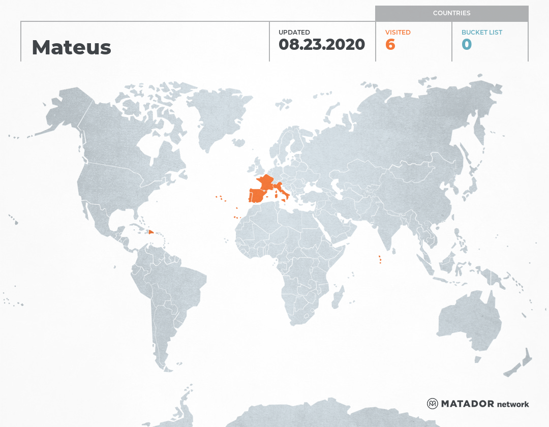 Mateus’s Travel Map – Matador Network