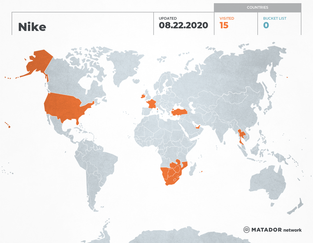 Nike’s Travel Map – Matador Network