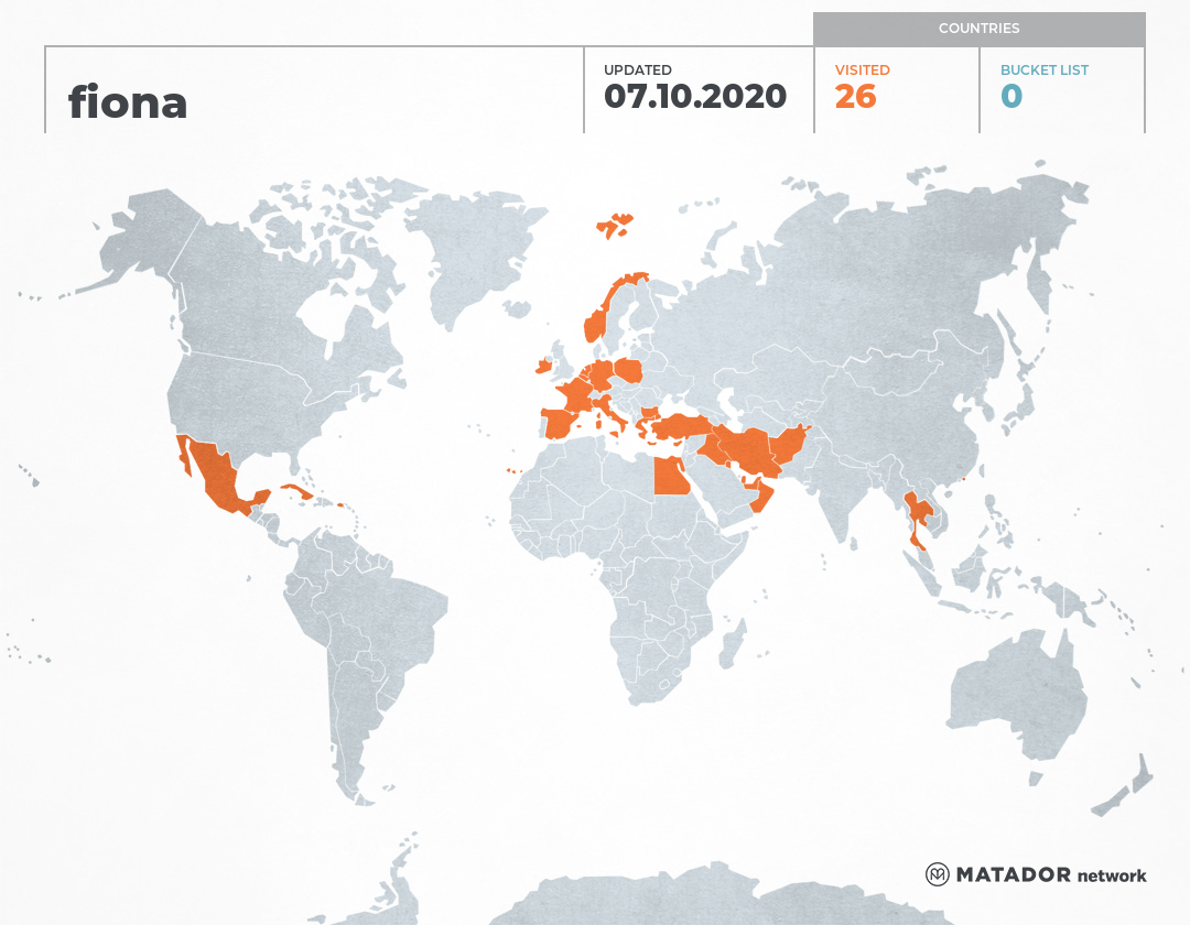 Fiona’s Travel Map – Matador Network