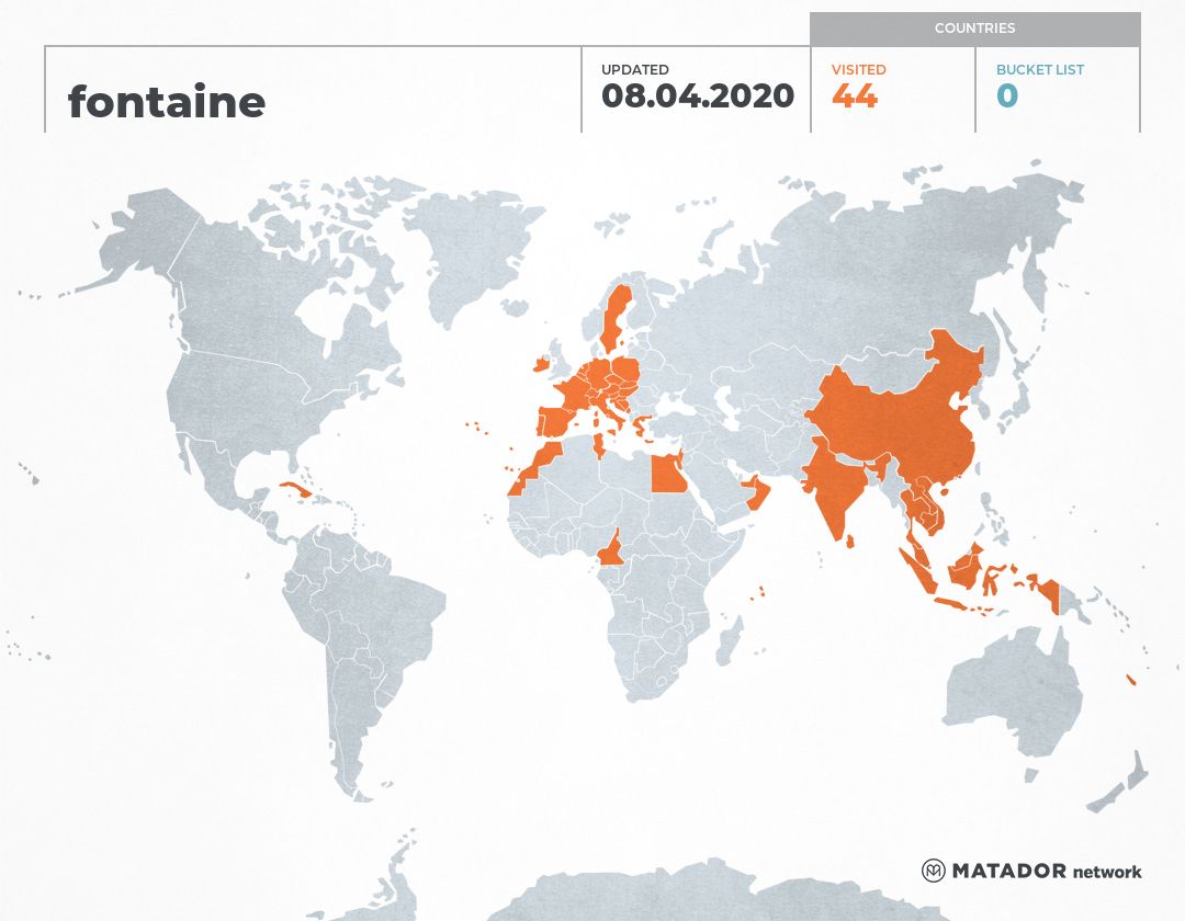 Fontaine’s Travel Map – Matador Network