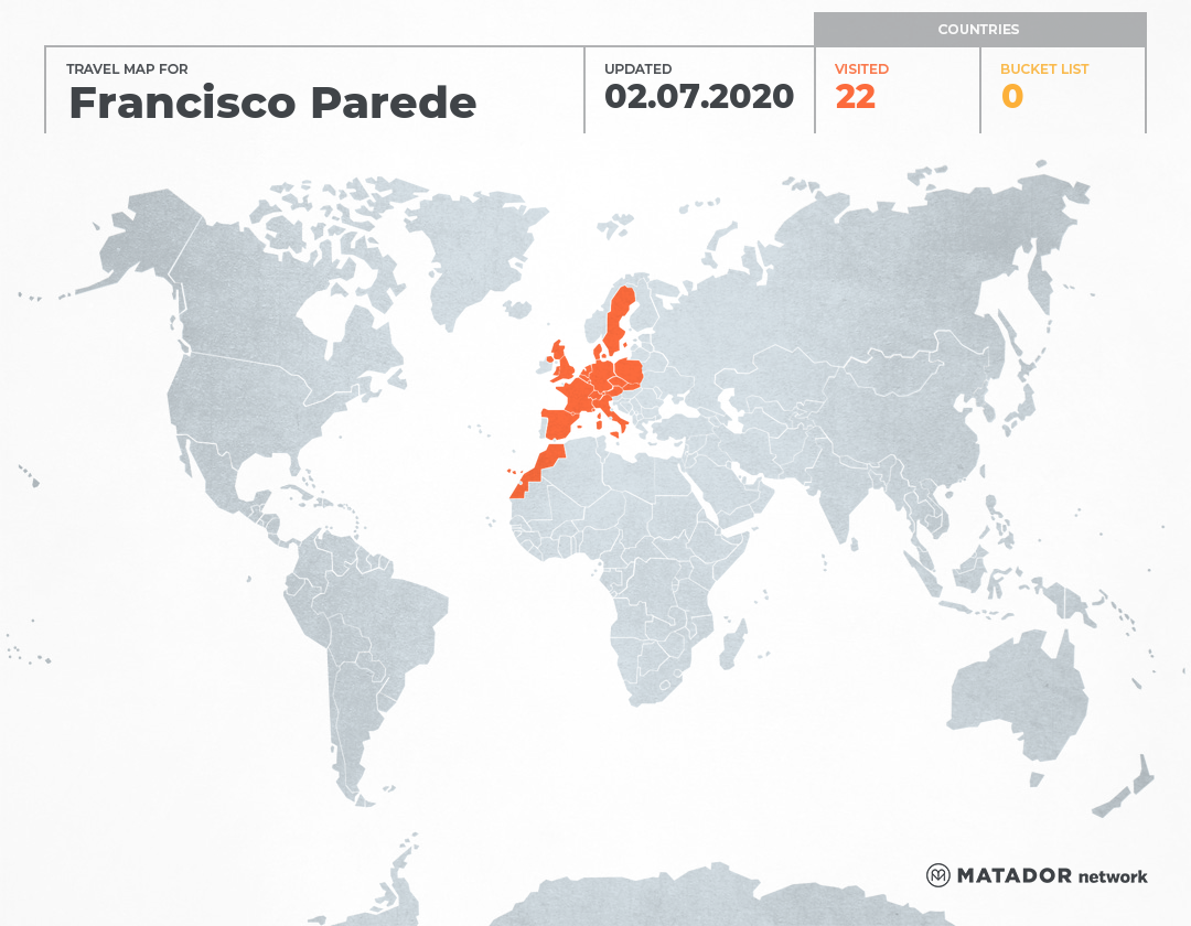 Francisco Paredes’s Travel Map – Matador Network