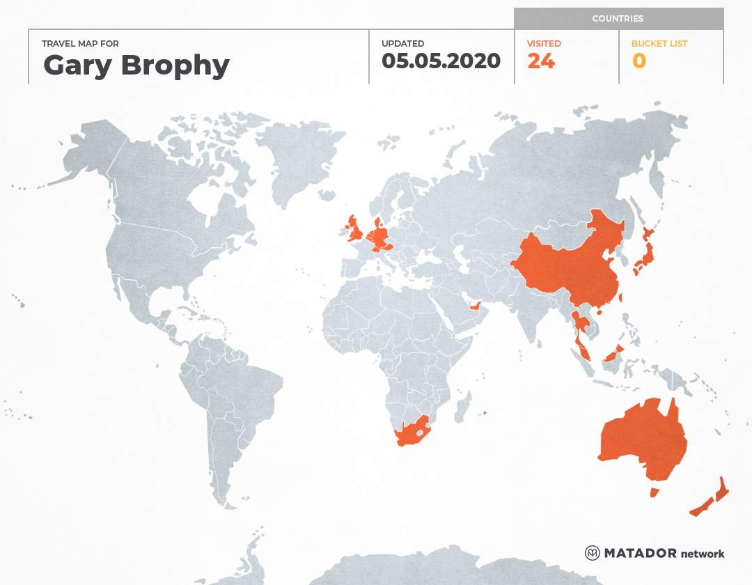 Gary Brophy’s Travel Map – Matador Network