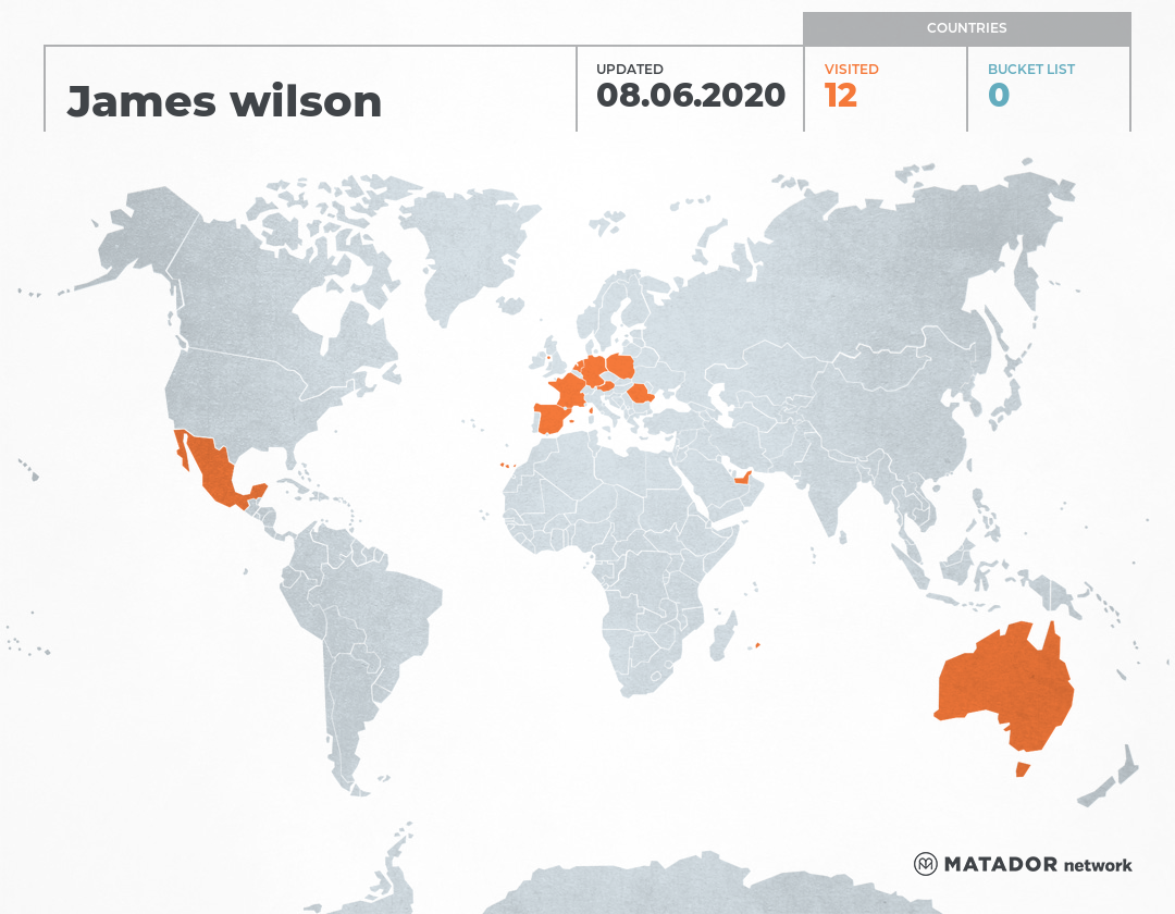 James Wilson’s Travel Map – Matador Network