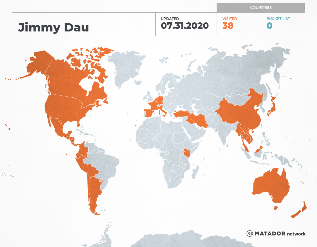 Jimmy Dau’s Travel Map – Matador Network