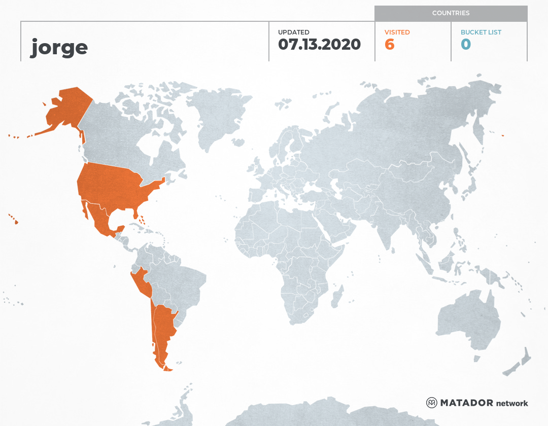 Jorge’s Travel Map – Matador Network