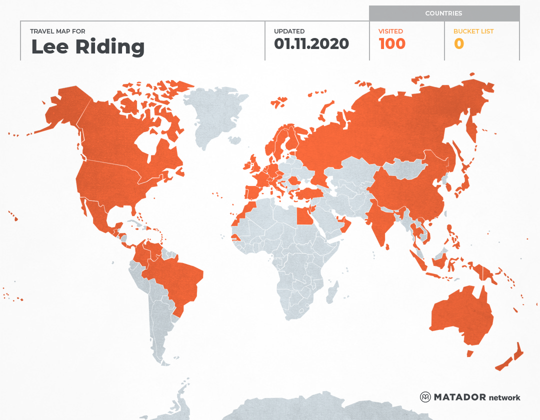 Lee Riding’s Travel Map – Matador Network