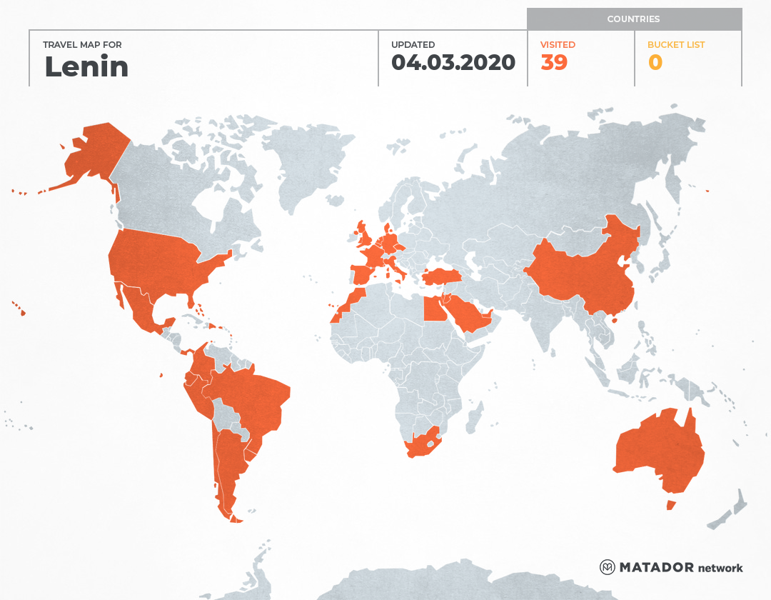 Lenin’s Travel Map – Matador Network