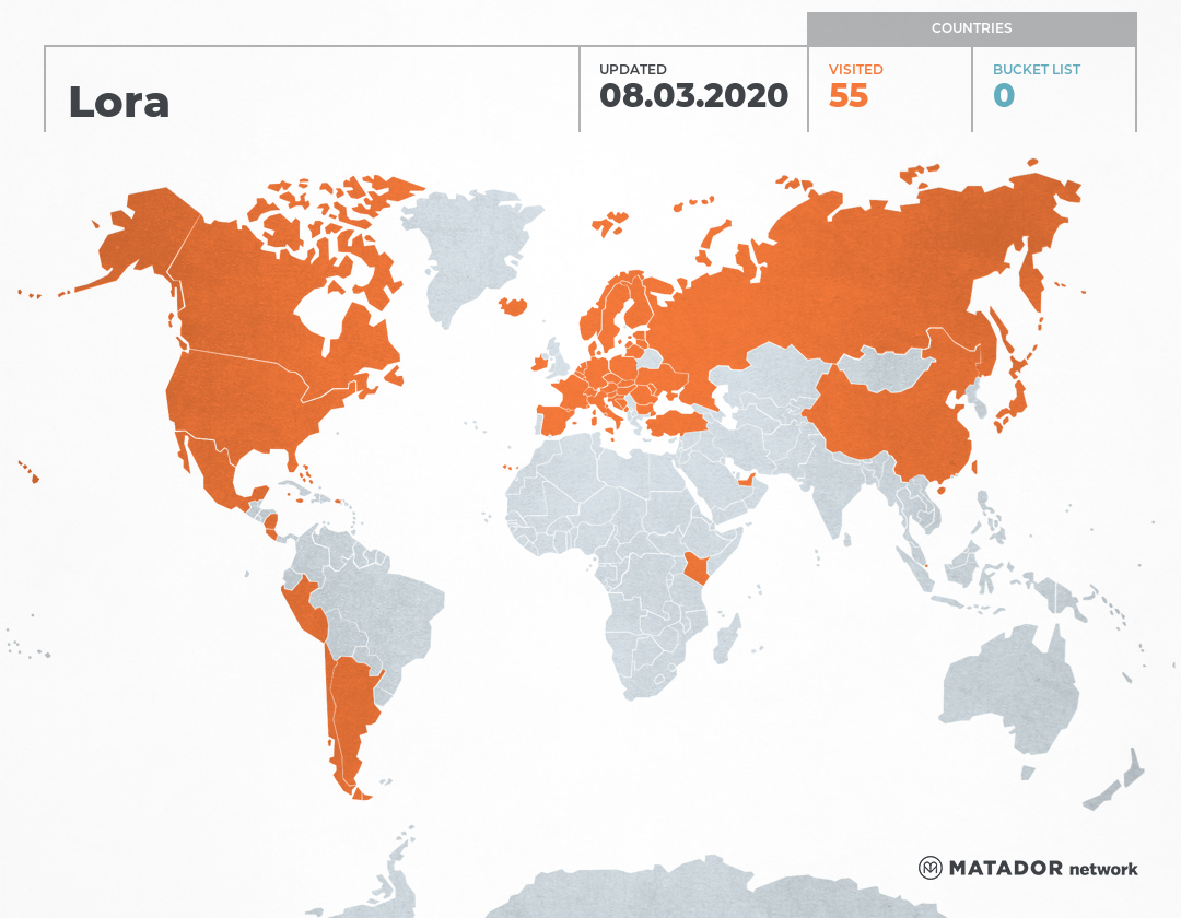 Lora’s Travel Map – Matador Network