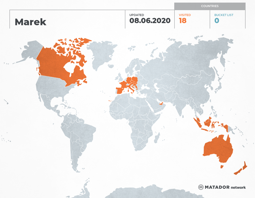 Marek’s Travel Map – Matador Network