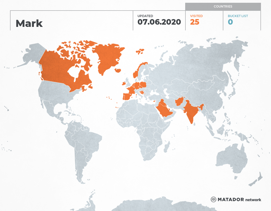 Mark’s Travel Map – Matador Network