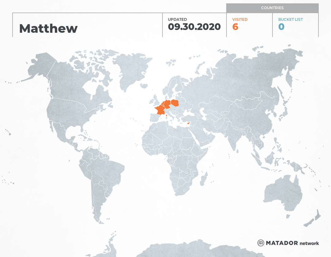Matthew’s Travel Map – Matador Network