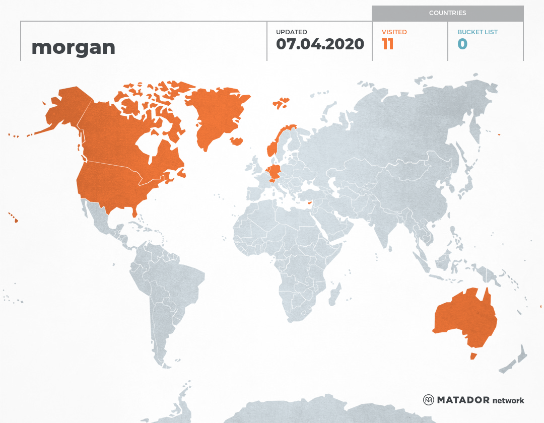 Morgan’s Travel Map – Matador Network