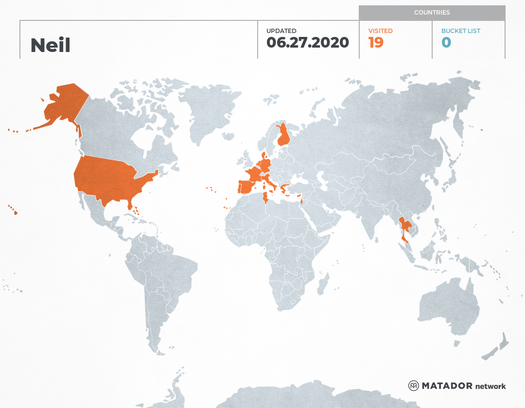 Neil’s Travel Map – Matador Network