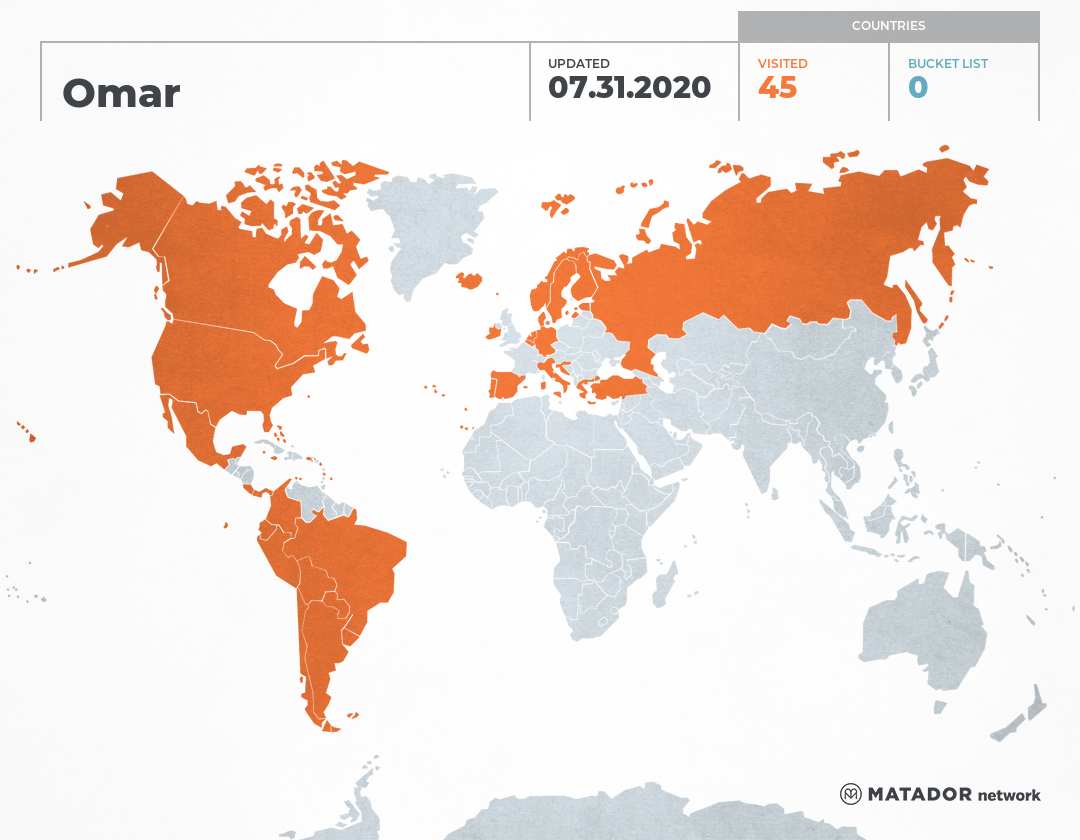 Omar’s Travel Map – Matador Network