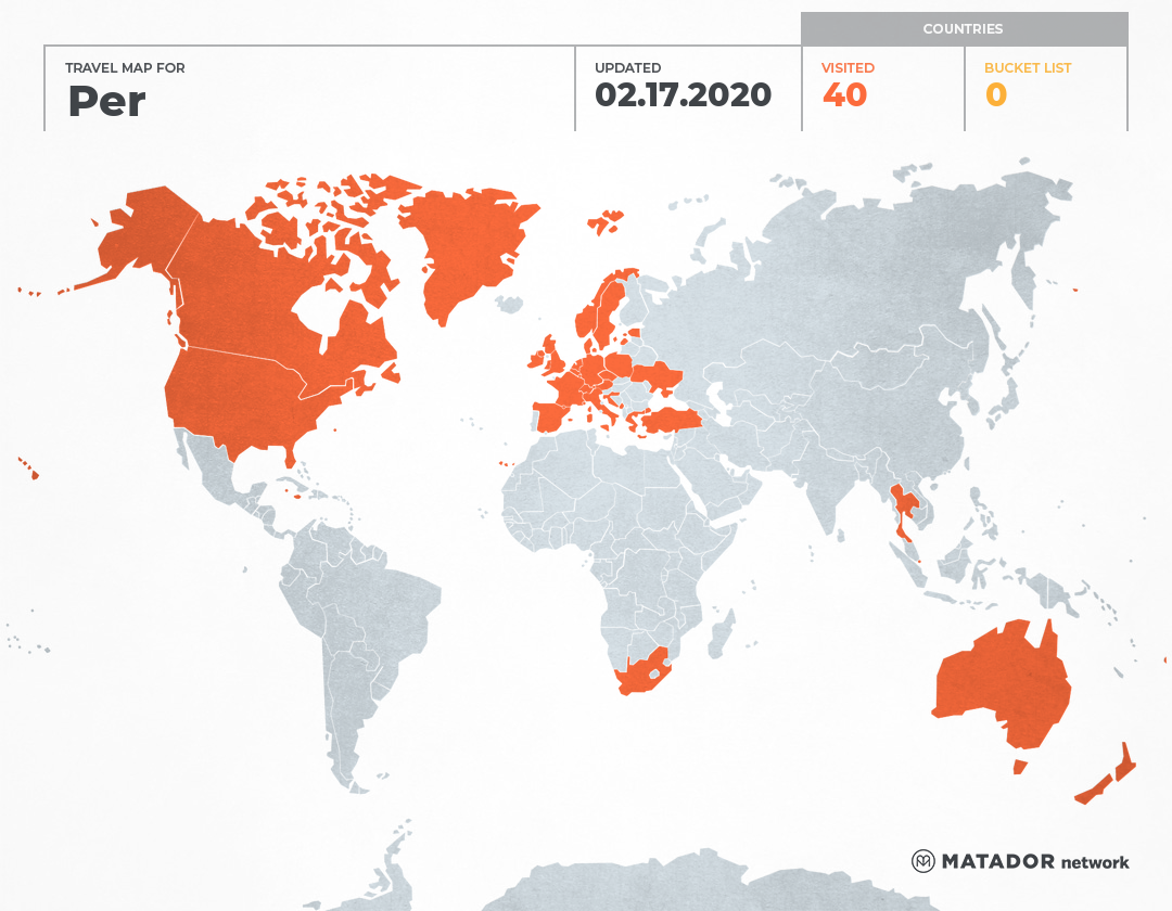 Per’s Travel Map – Matador Network