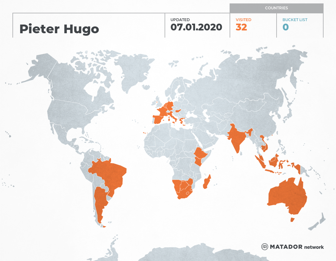Pieter Hugo’s Travel Map – Matador Network