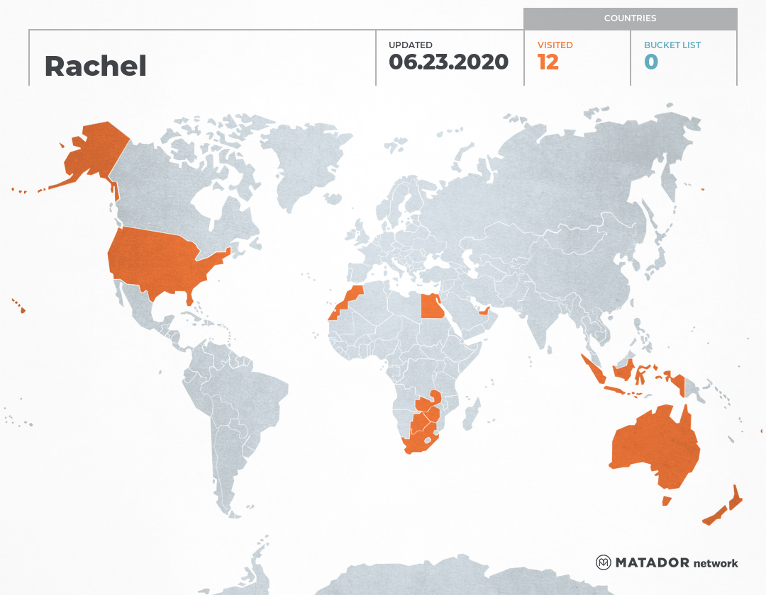 Rachel’s Travel Map – Matador Network