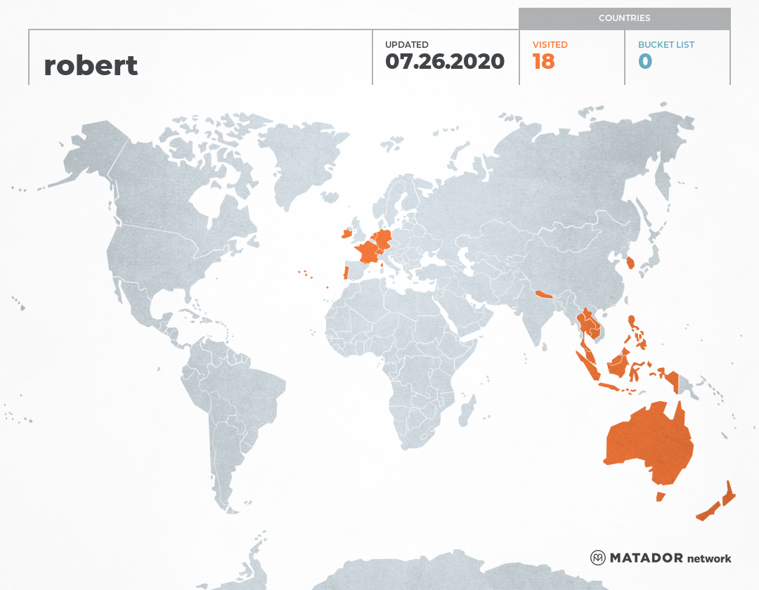 Robert’s Travel Map – Matador Network