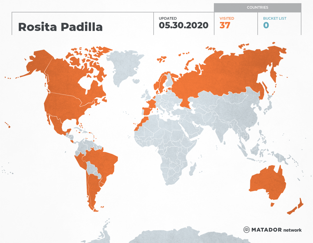 Rosita Padilla’s Travel Map – Matador Network
