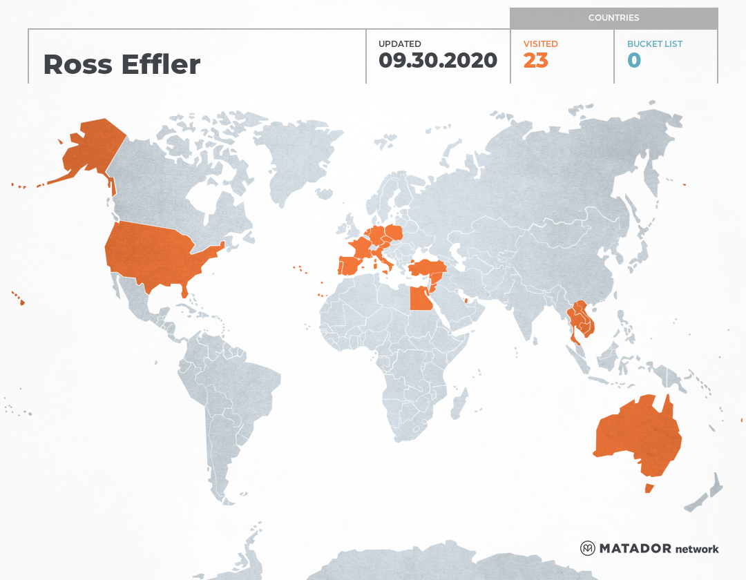 Ross Effler’s Travel Map – Matador Network