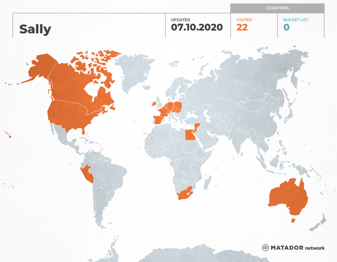 Sally’s Travel Map – Matador Network