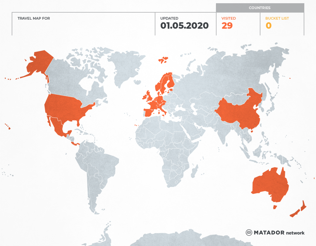 Sarah Peddie’s Travel Map – Matador Network