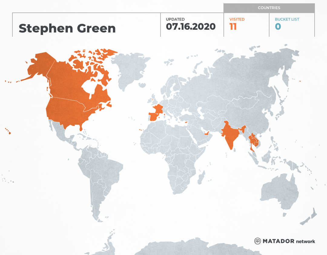 Stephen Green’s Travel Map – Matador Network