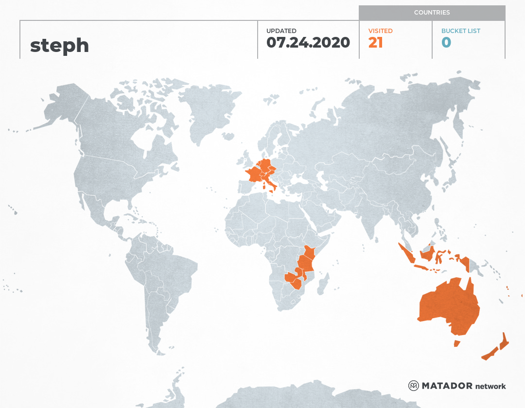 Steph’s Travel Map – Matador Network