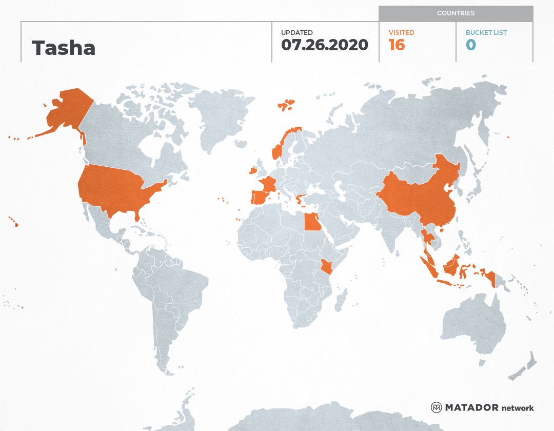 Tasha’s Travel Map – Matador Network