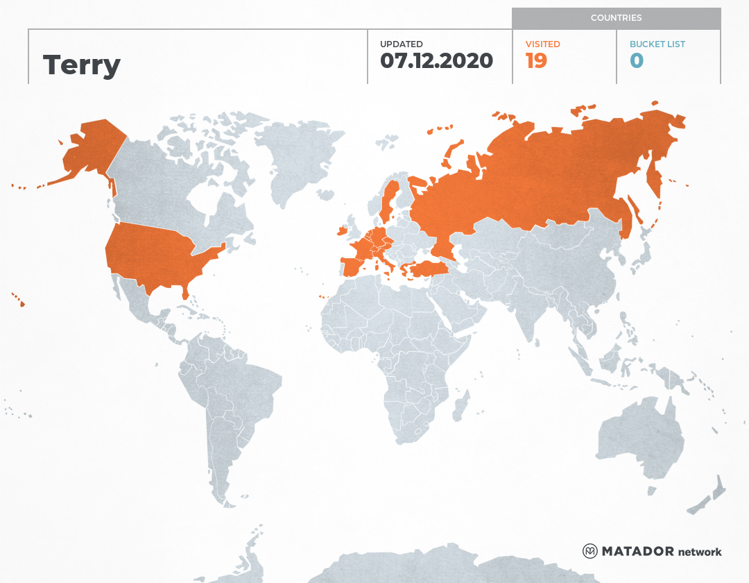 Terry’s Travel Map – Matador Network