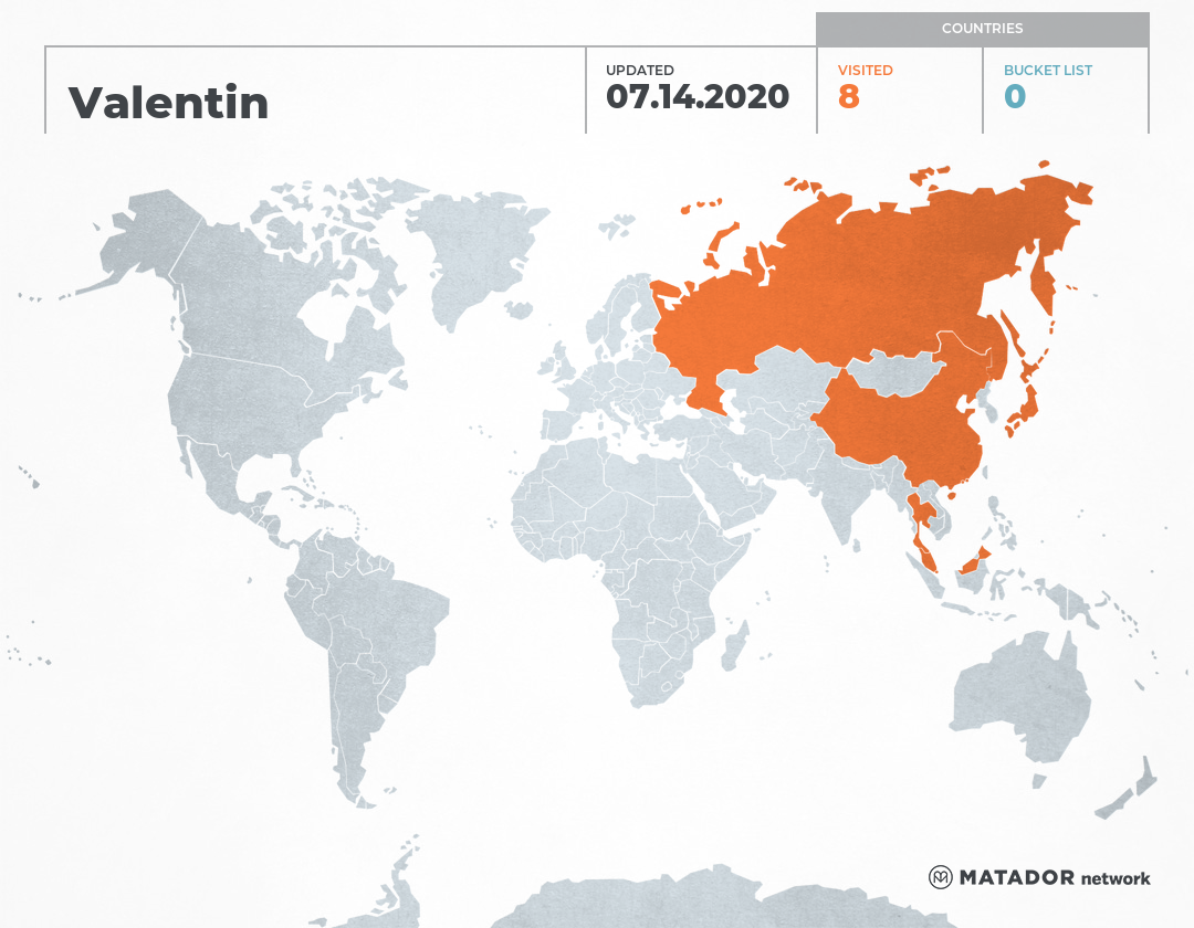Valentin’s Travel Map – Matador Network