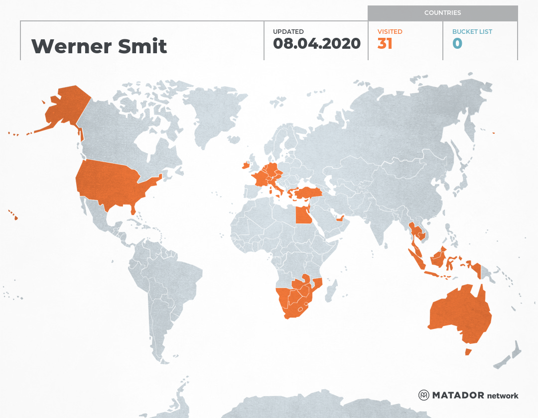 Werner Smit’s Travel Map – Matador Network