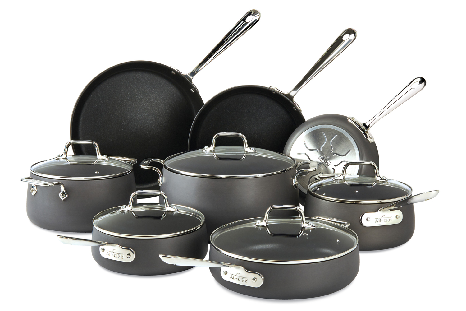 All-Clad Hard Anodized HA1 Non Stick 13 Piece Cookware Set 2100090556