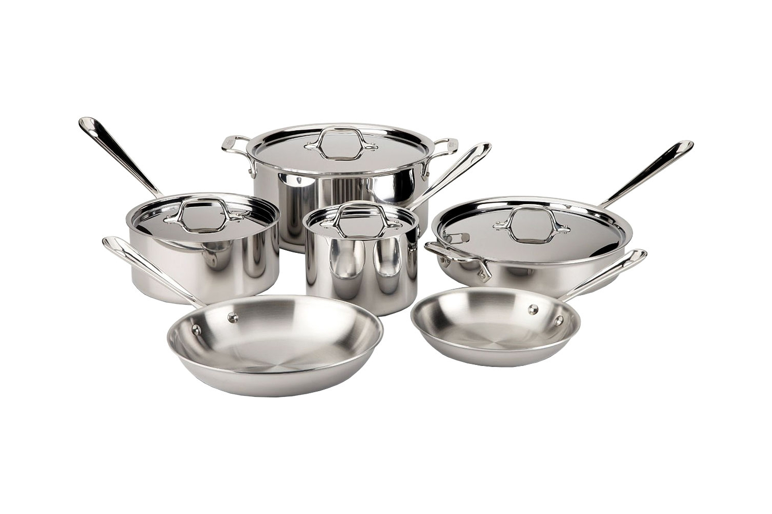 All-Clad Tri-Ply Stainless Steel 10pc Cookware Set 8400000962
