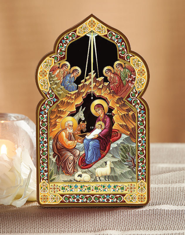 Nativity of Christ Plaque, Christmas Icons and Icon Gifts: Monastery Icons