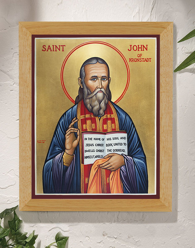 St. John of Kronstadt Original Icon 14 tall, Original Icons of Eastern ...