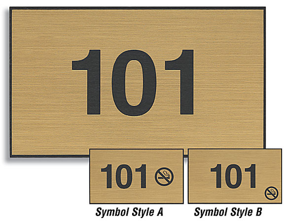 3x5 Custom Engraved Plastic Door Number Signs