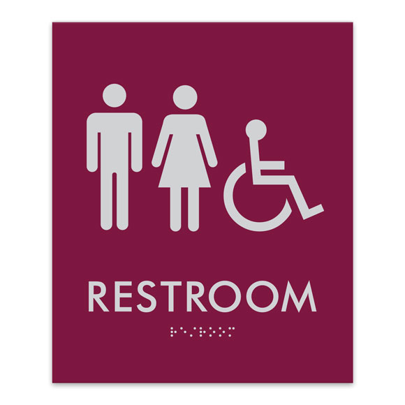 Essential ADA Braille Unisex Restroom Sign | National Hospitality